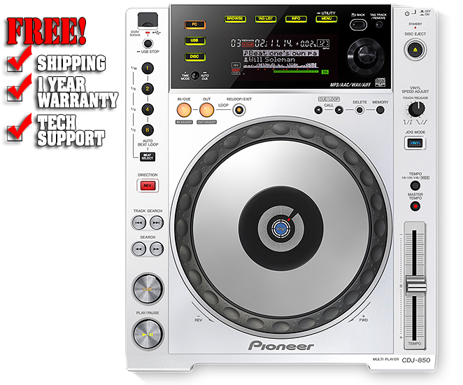 Pioneer CDJ-850W Digital DJ CD Player