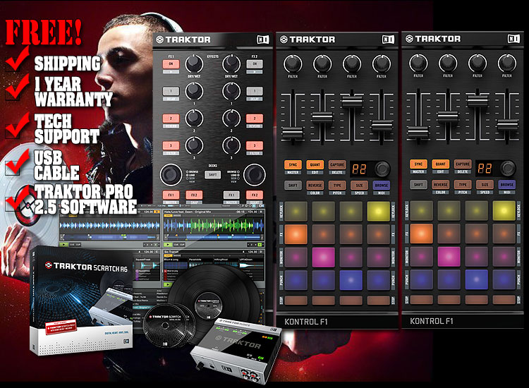 Traktor Two F1 X1 Scratch A6 Combo | DJ Controllers | DJ Equipments ...