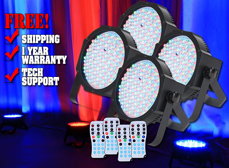 Mega Go Par 64 Four Pack LED Par Can System