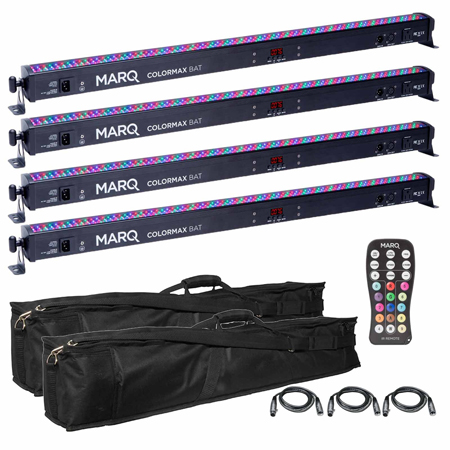 (4) Marq Lighting Colormax Bat Lightweight Indoor LED Linear Wash ...