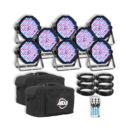 ADJ Mega Flat Pak Plus & Remote Duo Package | DJ Lights | Light ...