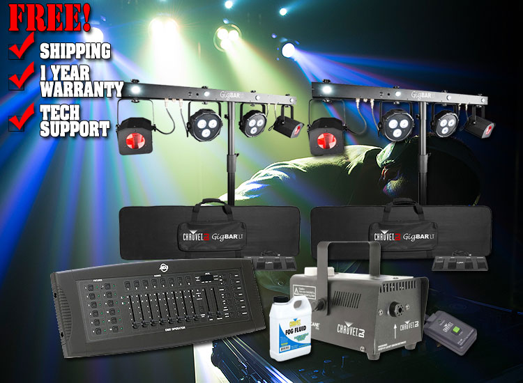 Chauvet DJ Gig Bar LT Duo Pack| DJ Lighting | Chicago DJ Equipment | 123DJ