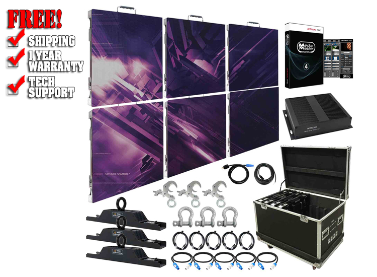 American DJ AV3 High Resolution 3.91mm LED Video Wall 3x2 Complete ...